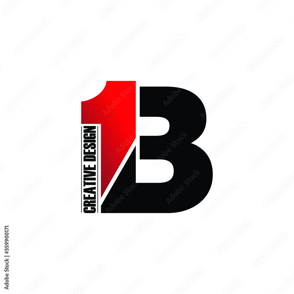 Letter 1B logo icon design vector. monogram logo vector illustration ...