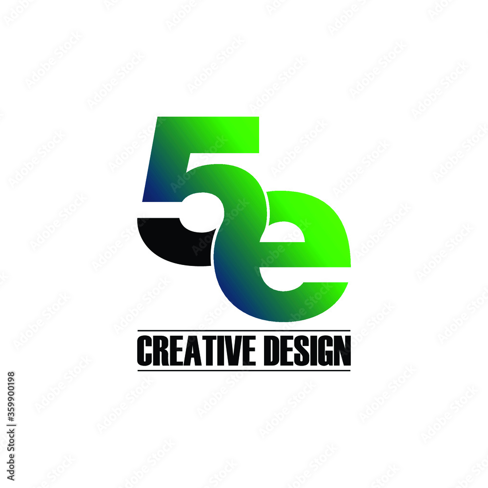 Letter 5e logo icon design vector. monogram logo vector illustration ...