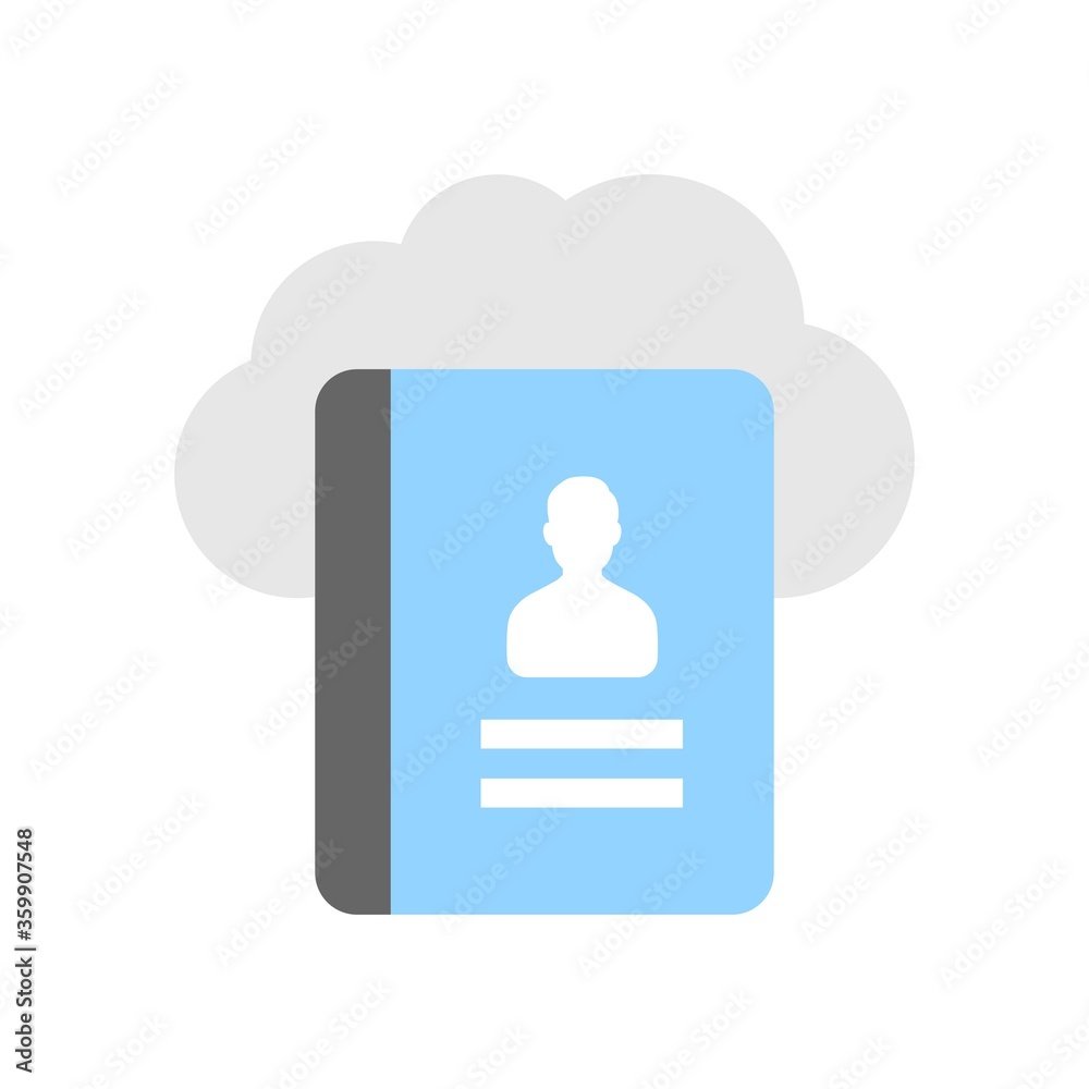 Cloud user identification information. Private user id symbol. Cloud ...