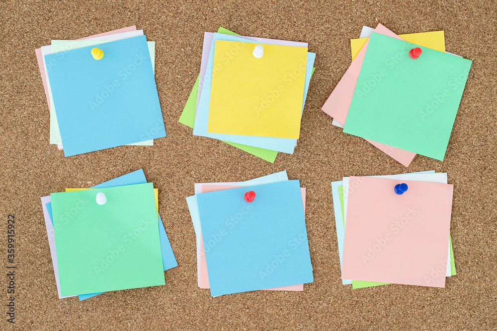 collection of colorful variety post it. paper note reminder sticky ...