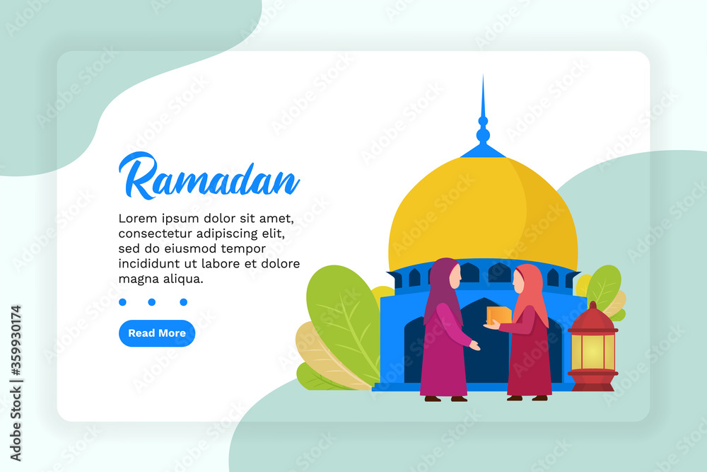 vector illustration graphic ui/ux ramadhan design Stock Vector | Adobe ...