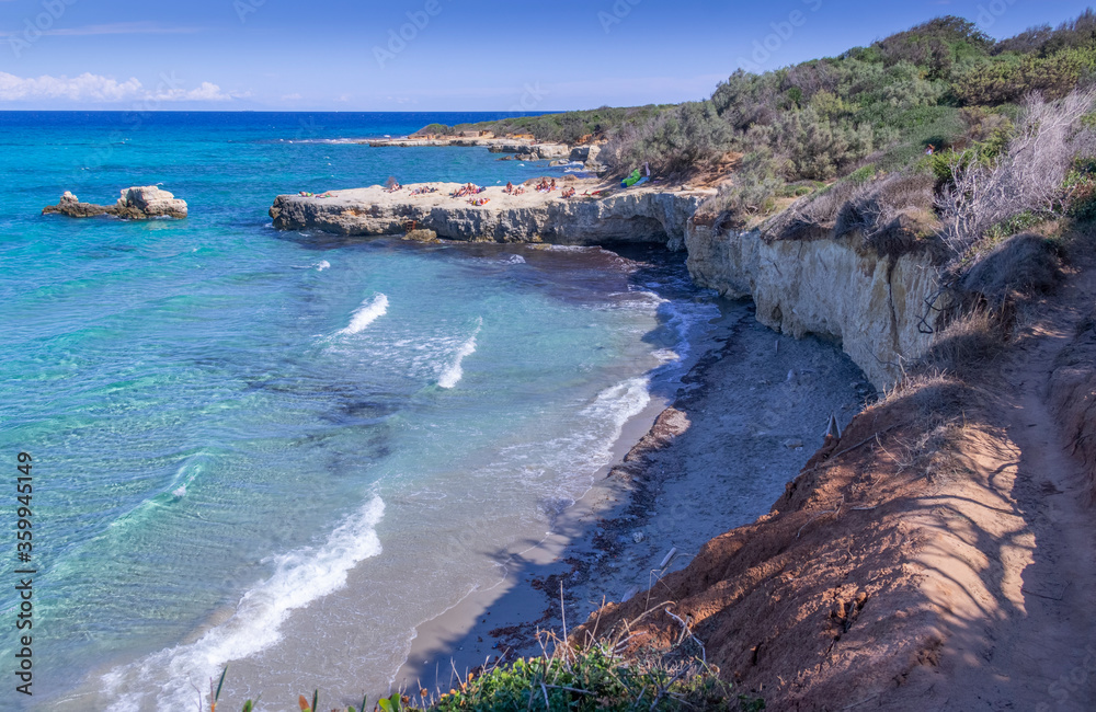 Protected oasis of the lakes Alimini: Turkish Bay (or Baia dei Turchi ...