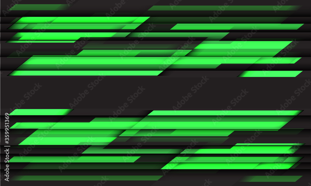 Abstract green neon grey geometric black futuristic design modern ...