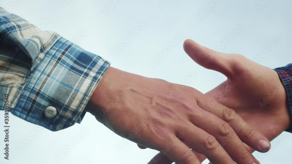 Vidéo Stock teamwork handshake concept. two people shake hands shaking ...