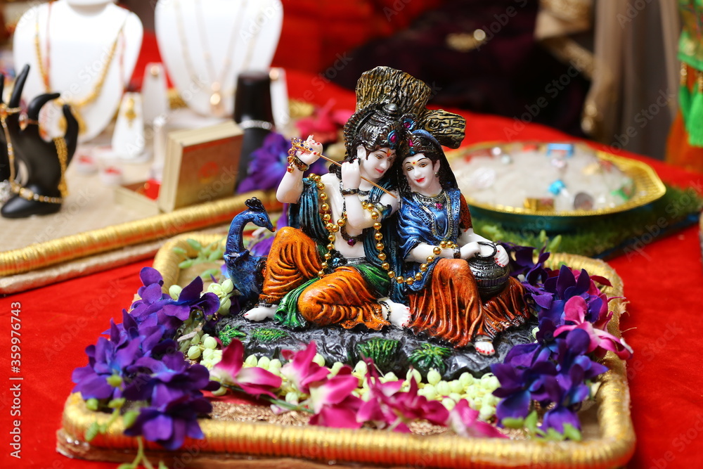 indian radhe krishna god Stock Photo | Adobe Stock