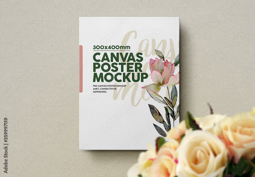 Canvas Poster Mockup Stock Template | Adobe Stock