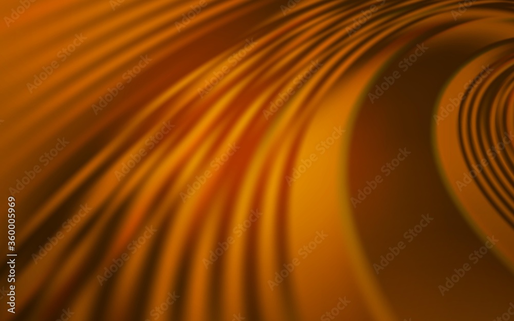 Light Orange vector template with curved lines. A circumflex abstract ...