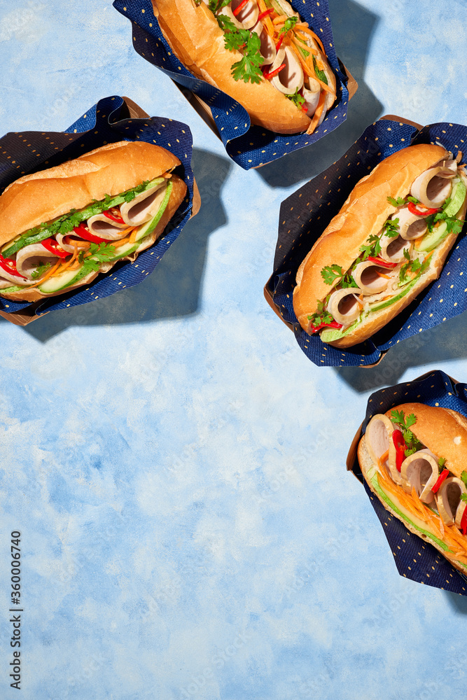 Vietnamese food, banh mi Viet Nam, a famous eating for morning w Stock ...