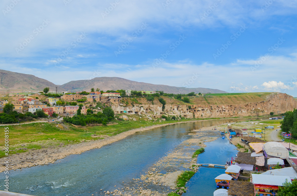 historical hasankeyf castle, an old settlement, cultural history, water ...