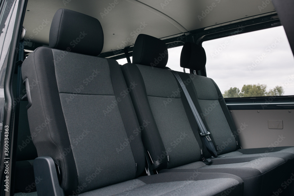 Minivan rear seats row close up Stock Photo | Adobe Stock