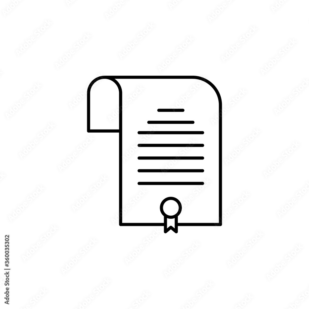 declaration line icon. Signs and symbols can be used for web, logo ...