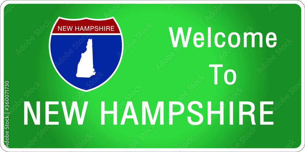 Roadway sign Welcome to Signage on the highway in american style ...