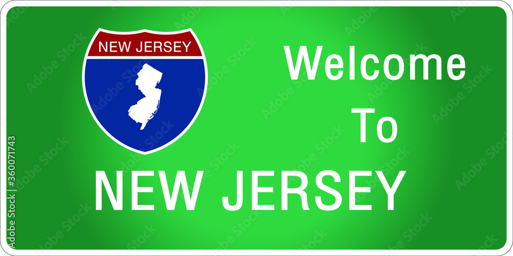 Roadway sign Welcome to Signage on the highway in american style ...