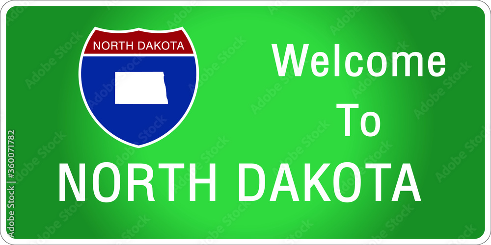 Roadway sign Welcome to Signage on the highway in american style ...