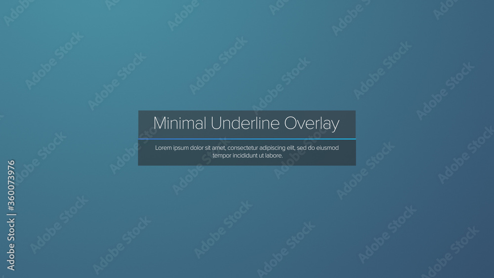 Minimal Underline Overlay Stock Template | Adobe Stock