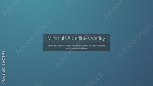Minimal Underline Overlay Stock Template | Adobe Stock