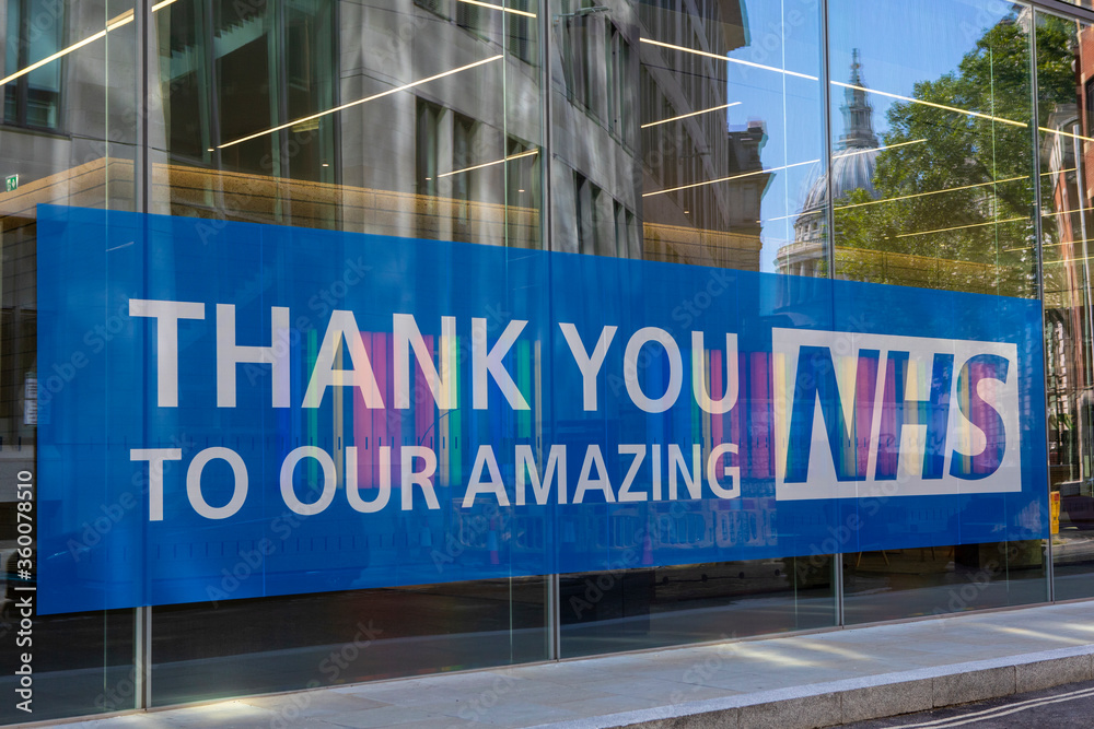 Thank You NHS Sign in London Stock Photo | Adobe Stock