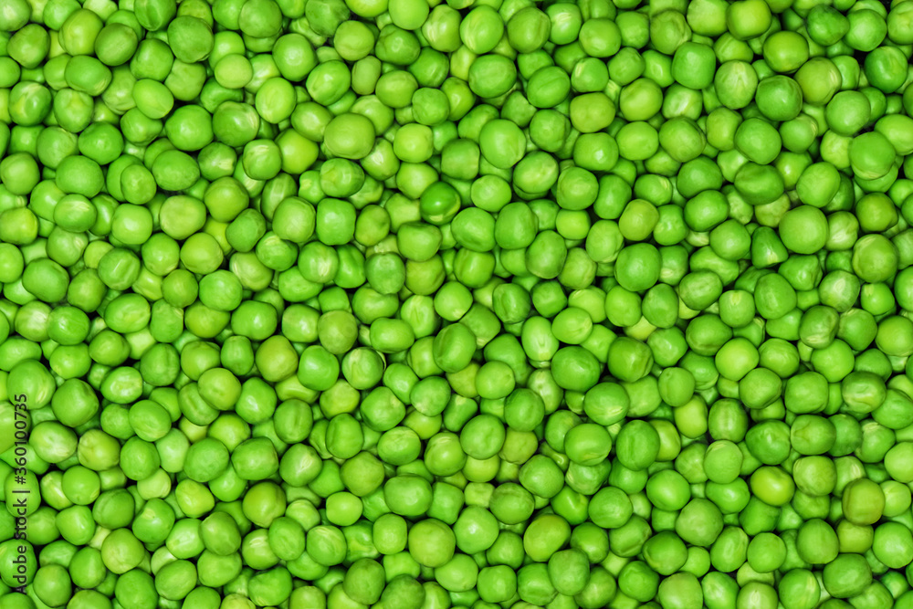 Green peas top view. Background peas. Green background. Background ...