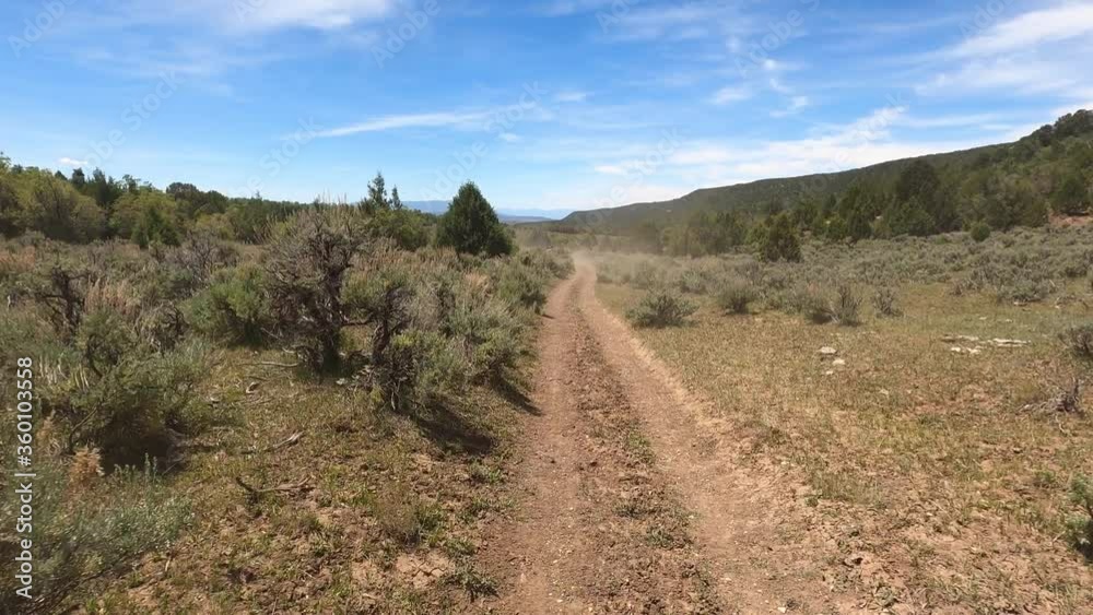 Outdoor off road recreation desert mountain trail 4K POV. Nature in ...