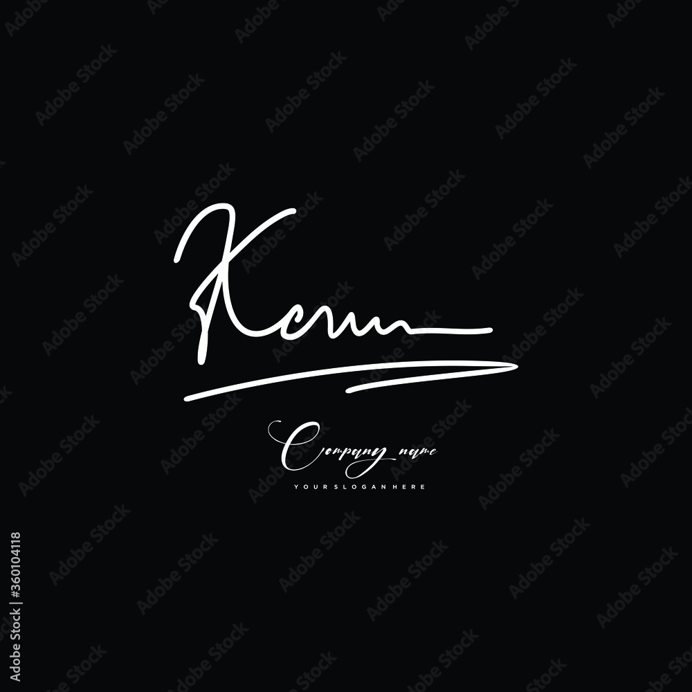KC initials signature logo. Handwriting logo vector templates. Hand ...