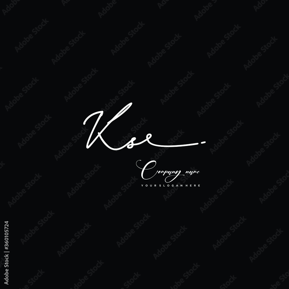 KS initials signature logo. Handwriting logo vector templates. Hand ...