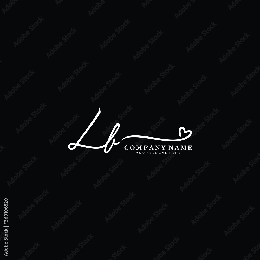 LB initials signature logo. Handwriting logo vector templates. Hand ...