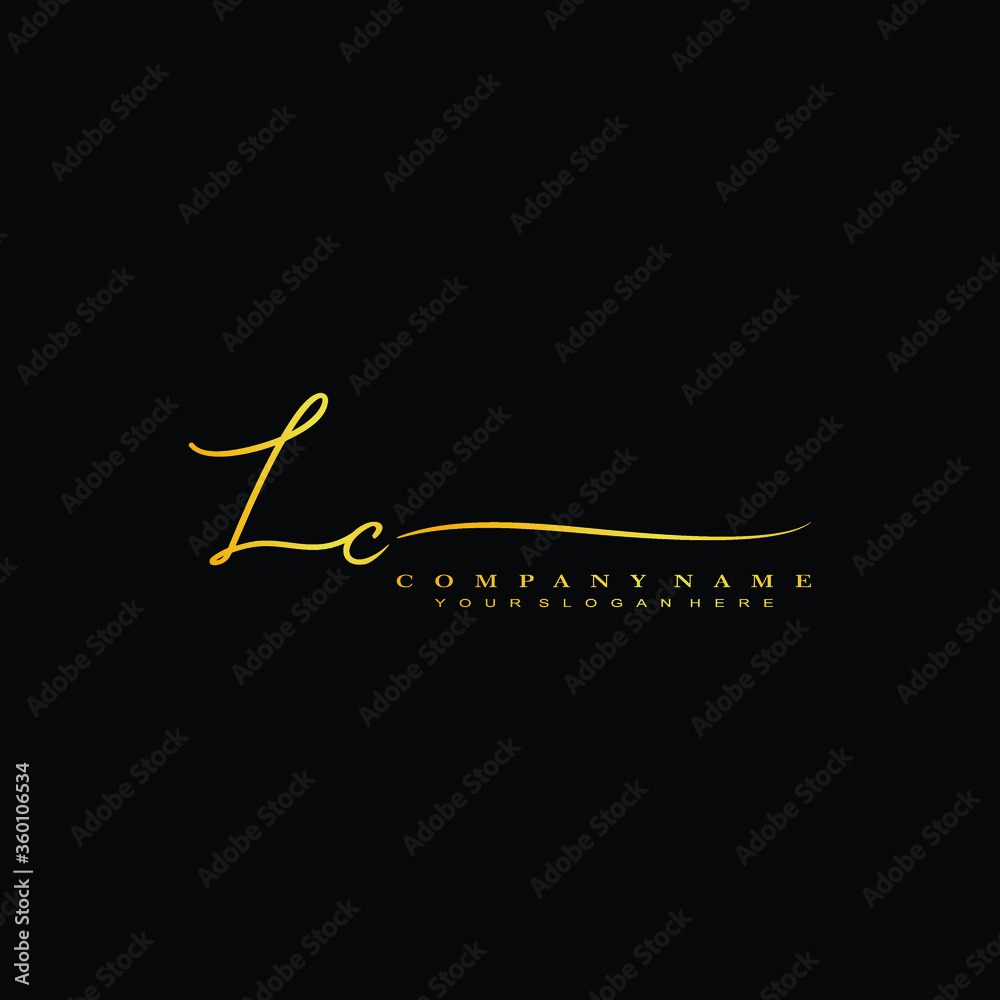 LC initials signature logo. Handwriting logo vector templates. Hand ...