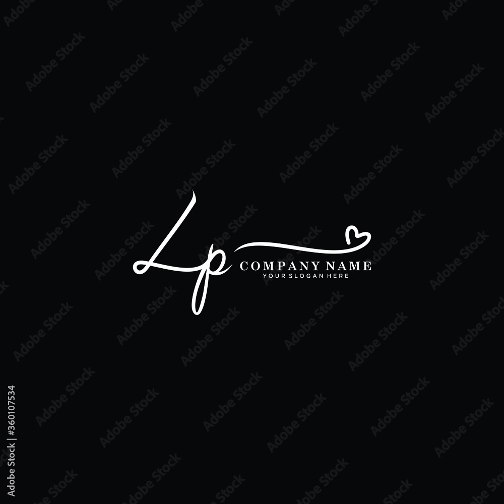 LP initials signature logo. Handwriting logo vector templates. Hand ...