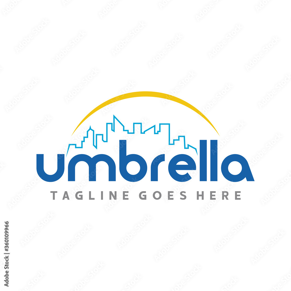 Umbrella Logo. Insurance Logo Design Vector Stock Vector | Adobe Stock