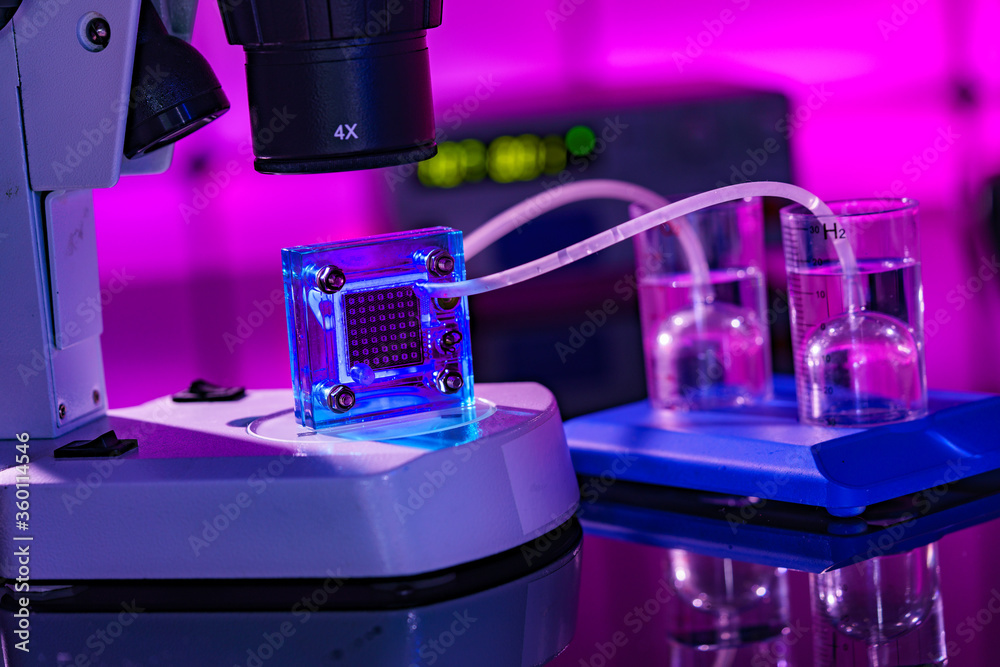 Hydrogen fuel cell in a research laboratory Stock Photo | Adobe Stock
