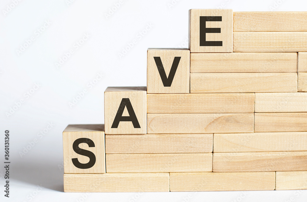 SAVE Word Written In Wooden Blocks,Key Performance Indicator Stock ...