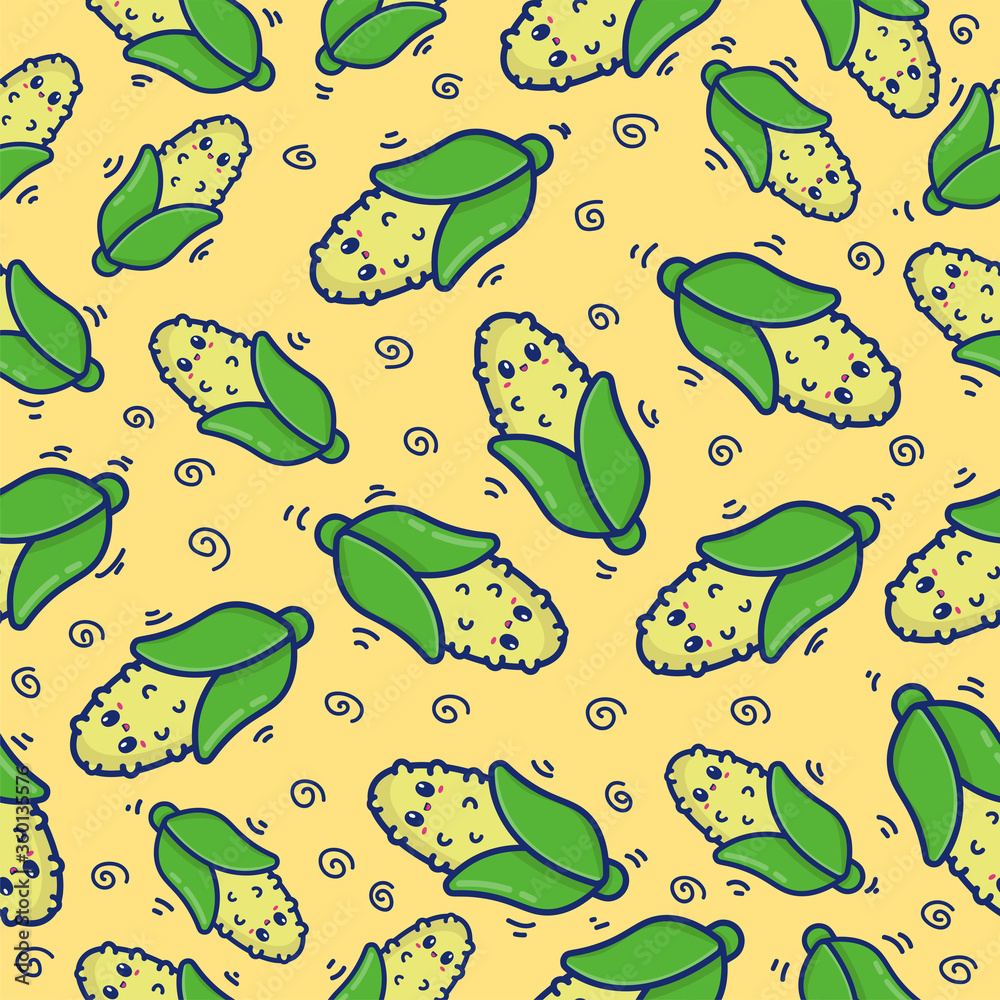 Pattern corn Seamless, cute corn background, for banner wall wallpaper ...