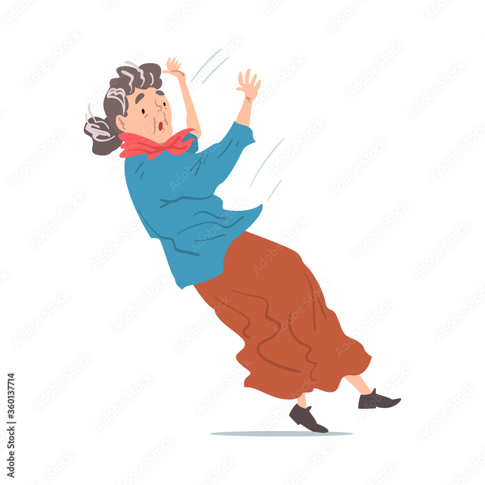 Elderly Falling Cartoon