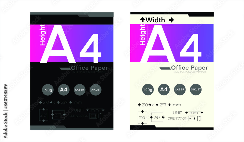 Paper Sizes, Paper Sheet Formats. A3,A4,A5,A6 Stock Vector | Adobe Stock