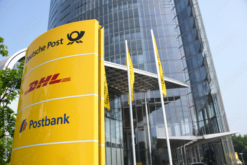 Bonn, North Rhine-Westphalia / Germany - May 14, 2018: DHL headquarters ...