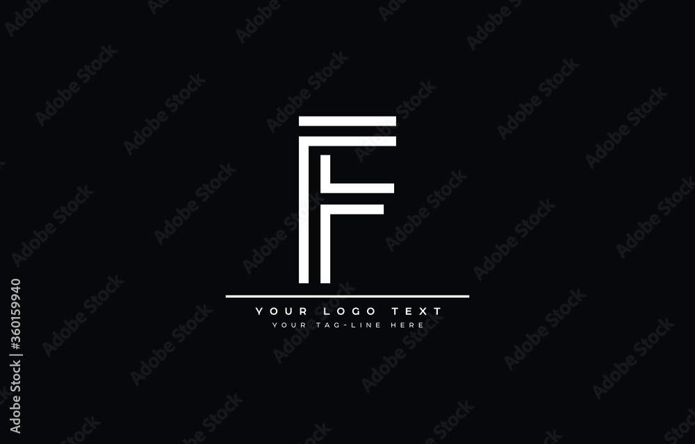 F FF logo design concept with background. Initial based creative ...