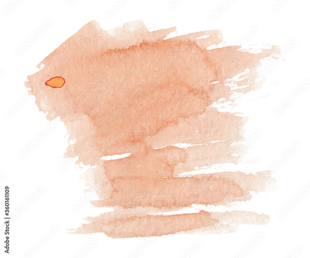 Abstract watercolor blush pink shapes on white background. Color ...