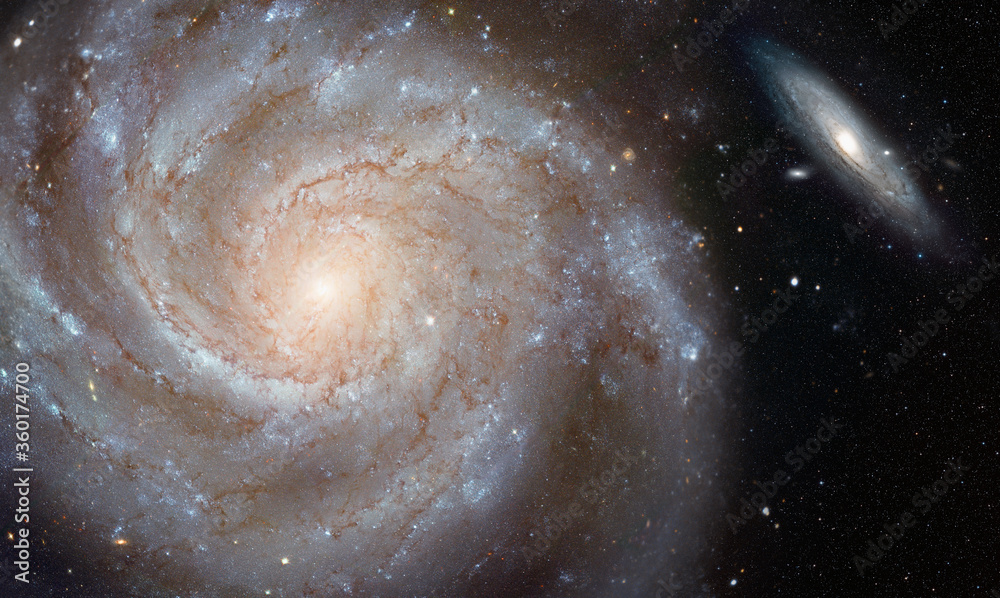 Our galaxy is milky way on the background Andromeda galaxy (Heic0602a ...