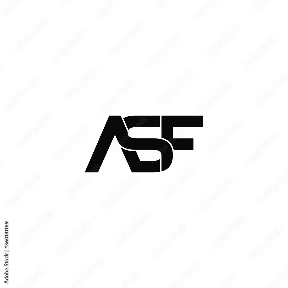 asf letter original monogram logo design Stock Vector | Adobe Stock