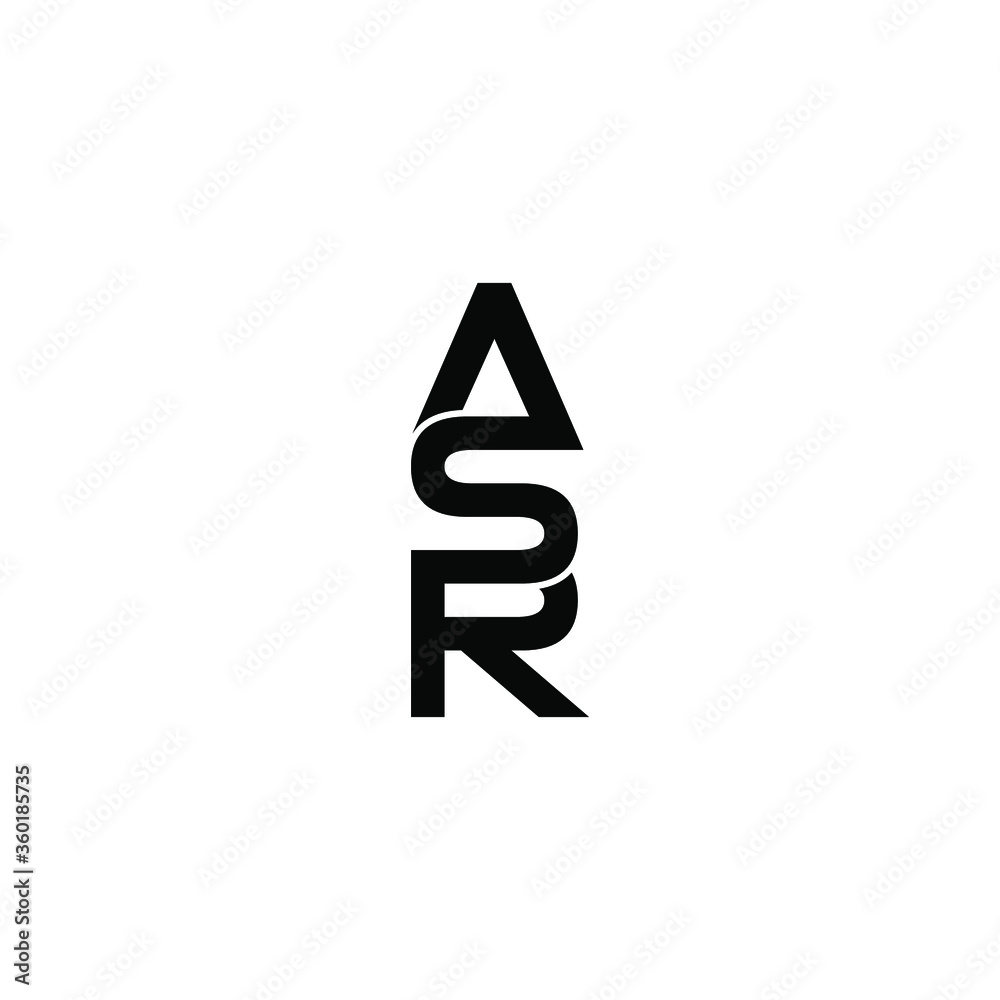 asr letter original monogram logo design Stock Vector | Adobe Stock