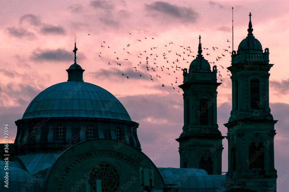 Istanbul - Turkey - 01/24/2019: Hagia Triada Greek Orthodox Church in ...