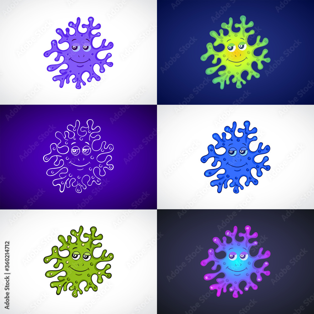 Cartoon smiling coral mascot. Happy sea character. Marine logo, icon ...