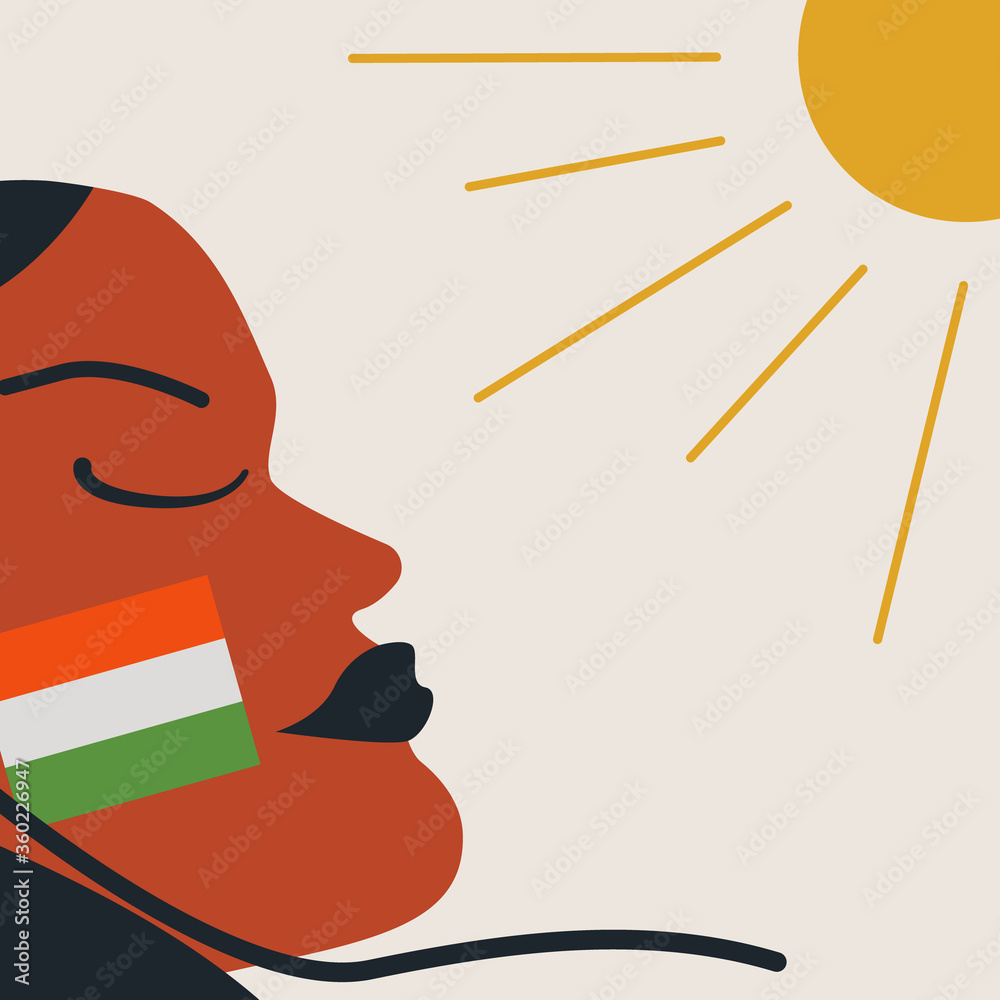 An Indian woman celebrates the independence Day of India. The Indian ...