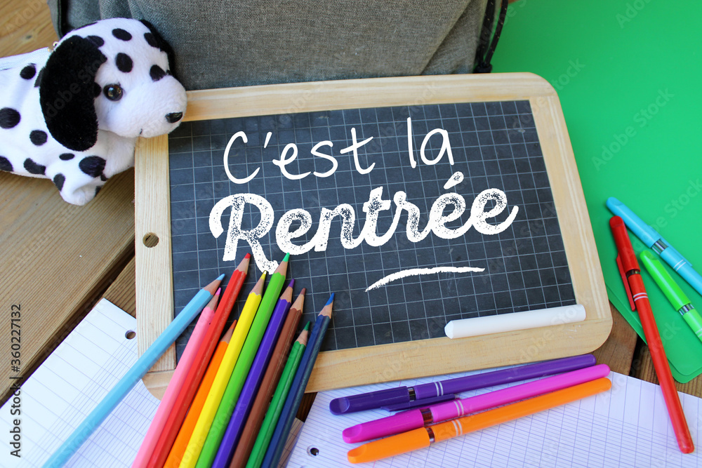 Ardoise, tableau, c'est la rentrée ! Fournitures de rentrée scolaire ...