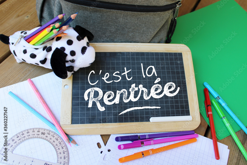 Ardoise, tableau, c'est la rentrée ! Fournitures de rentrée scolaire ...
