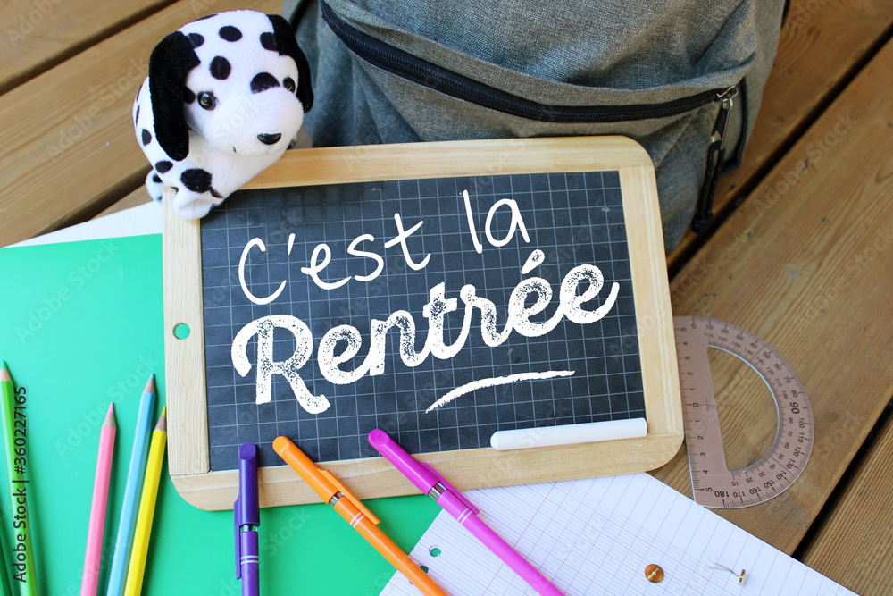 Ardoise, tableau, c'est la rentrée ! Fournitures de rentrée scolaire ...