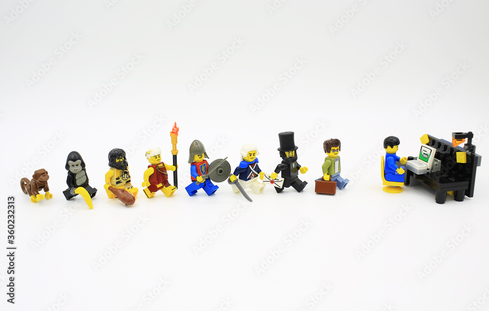 HONG KONG,JAN 15: the Lego minifigure figures from different sets that ...