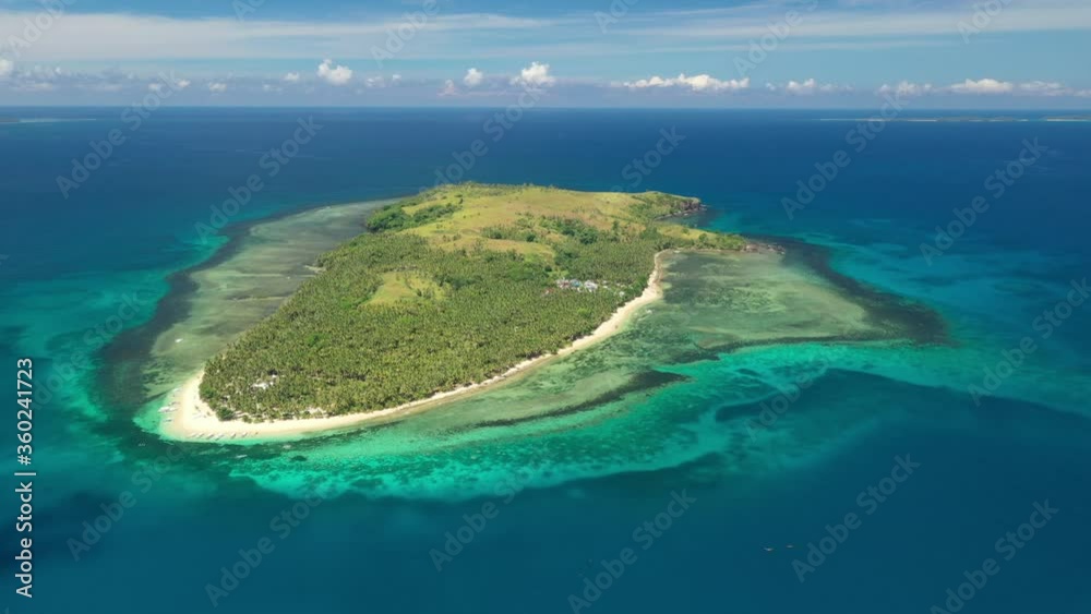 Natural Beauty of Philippines. Aerial View of Isolated Tropical Island ...
