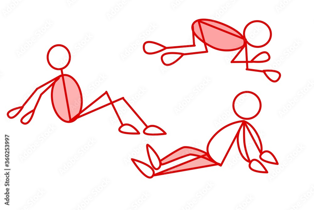 graphic images of three fallen stick figures as drawing tutorial how to ...