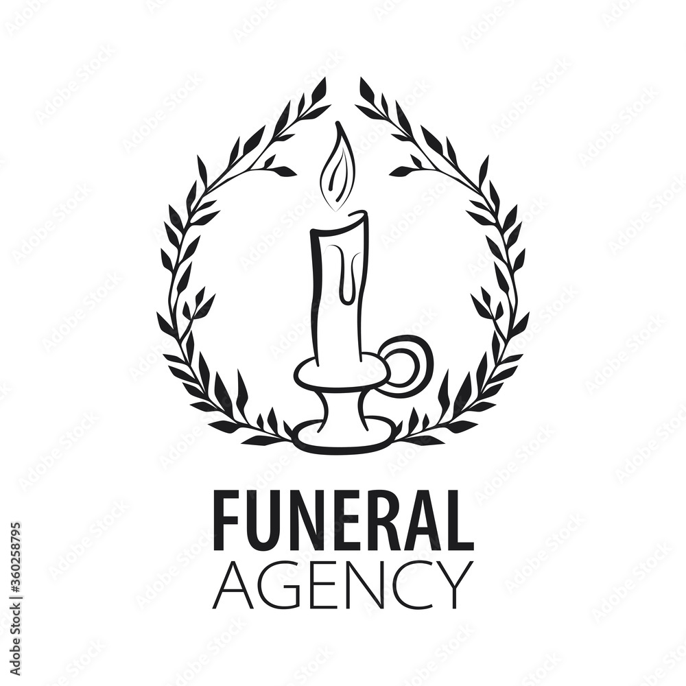 Vector logo of funeral and memorial services Stock Vector | Adobe Stock